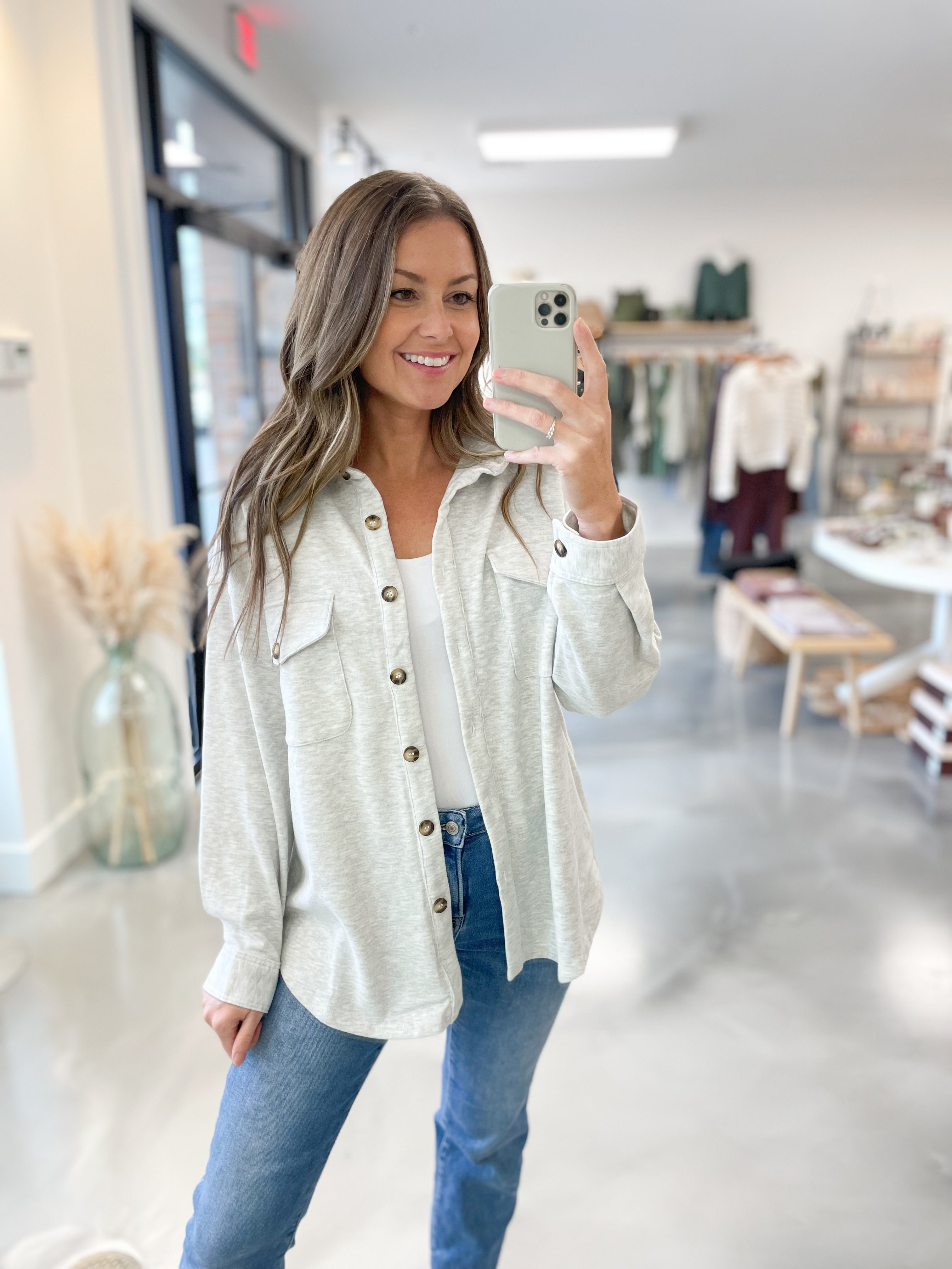 Cozy Season Jacket in Grey – Red Jacket Boutique