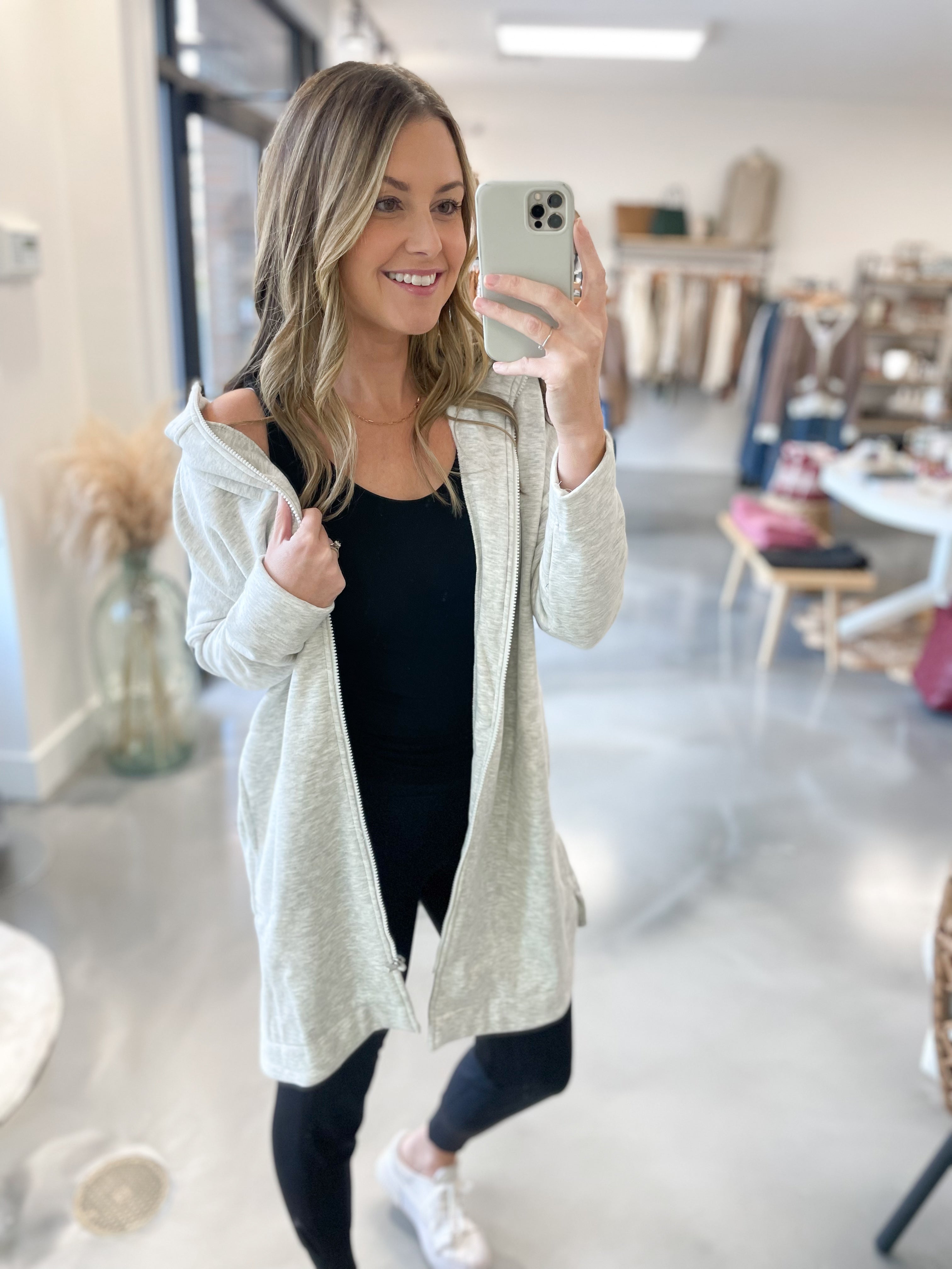 Skyline Hooded Jacket in Grey – Red Jacket Boutique